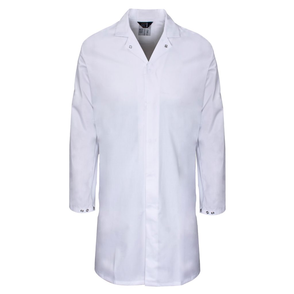 Food industry white poly cotton coat – CR Safety and Consumable ...