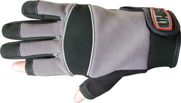 Multi task mechanical 3 finger glove with reinforcement to the wrist ...